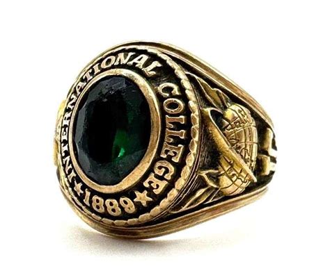 10k Yellow Gold And Emerald Class Ring Kraft Auction Service Llc