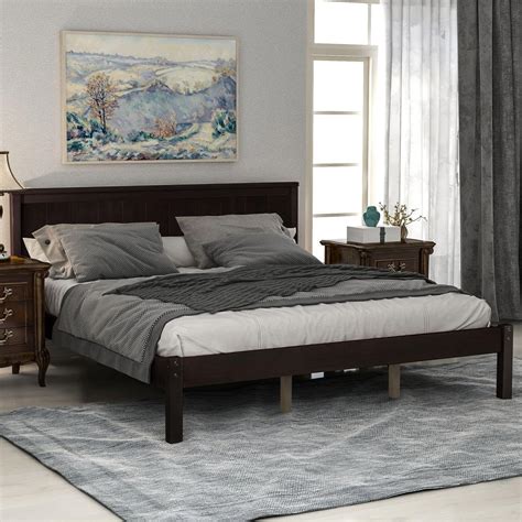 Lls Platform Bed Queen Size Wooden Platform Bed Frame With