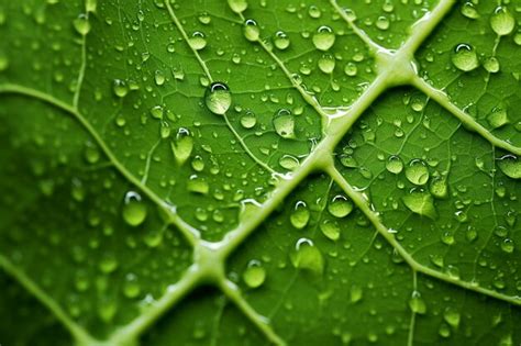 Premium Photo Macro Graph Of A Green Leaf