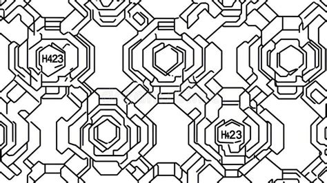A Digital Artwork Showing A Grid Made Of Small Hexagons Delineated By