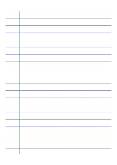 ⭐ Hoja Con Líneas De Cuaderno Para Imprimir 【 Descargar Gratis 】 🖨