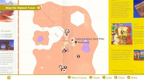 Map Super Mario Odyssey Interface In Game