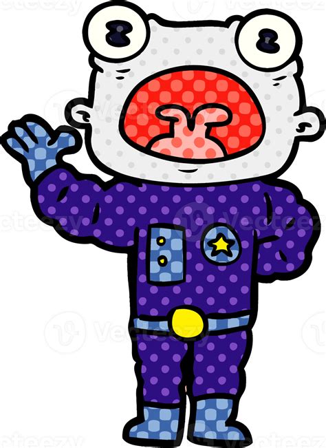 Cartoon Weird Alien Waving 45144644 Png