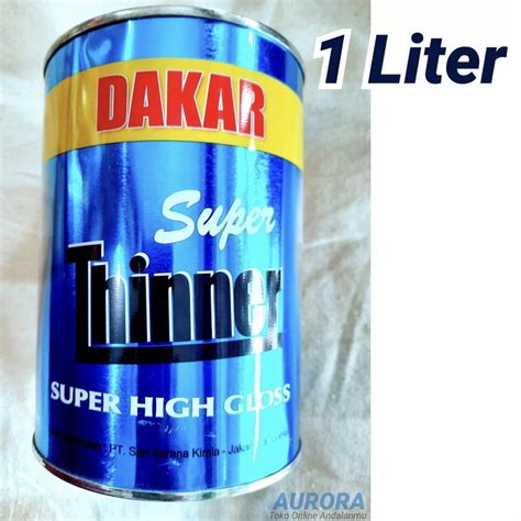 Jual Thinner Dakar Super High Gloss 1l Tiner Kaleng Biru 1 Liter A