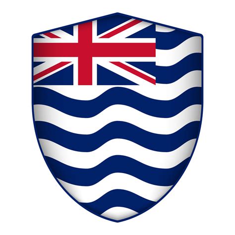 British Indian Ocean Territory Flag In Shield Shape Vector
