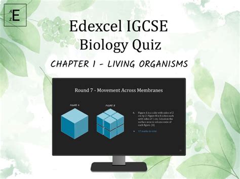 Edexcel Igcse Biology Quiz Chapter 1 Living Organisms Teaching