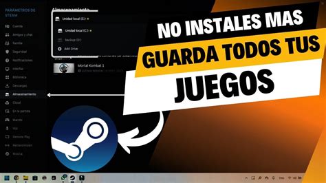 Steam Cómo mover tus juegos de un disco a otro disco duro sin tener que reinstalarlos