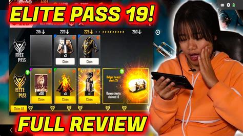 New Elite Pass 19 Full Unlock And Review Free Fire Youtube