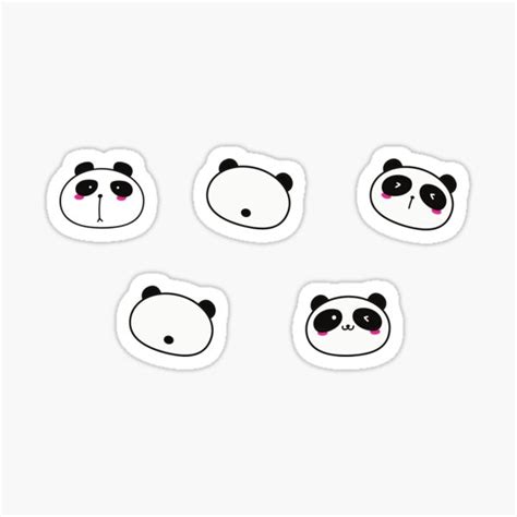 patterns with pandas sticker for sale by dairos redbubble