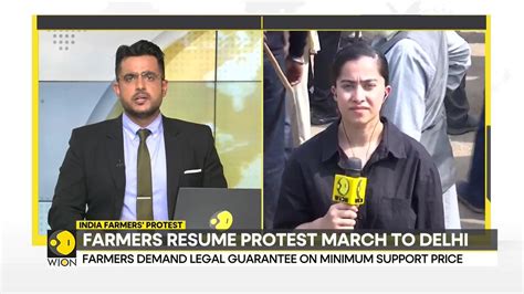 Farmers Protest 14000 Farmers 1200 Tractors Resume March Delhi On