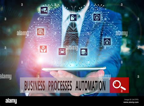 Conceptual Hand Writing Showing Business Processes Automation Concept Meaning Performed To