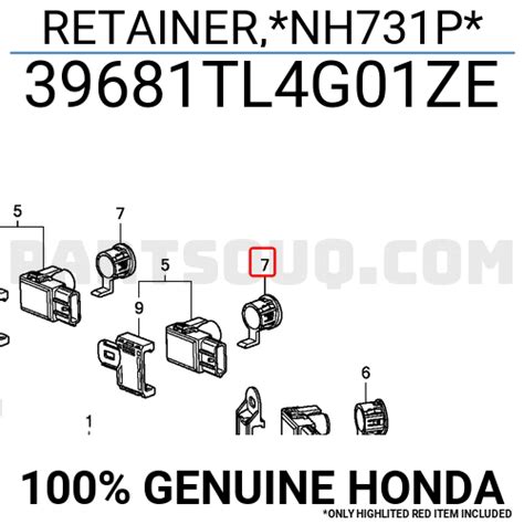 RETAINER,*NH731P* 39681TL4G01ZE | Honda Parts | PartSouq