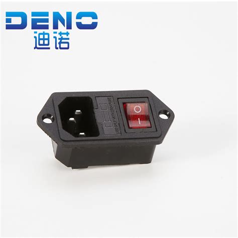 C14 AC Power Socket With Rocker Switch With Fuse China Outlet Socket And AC Socket