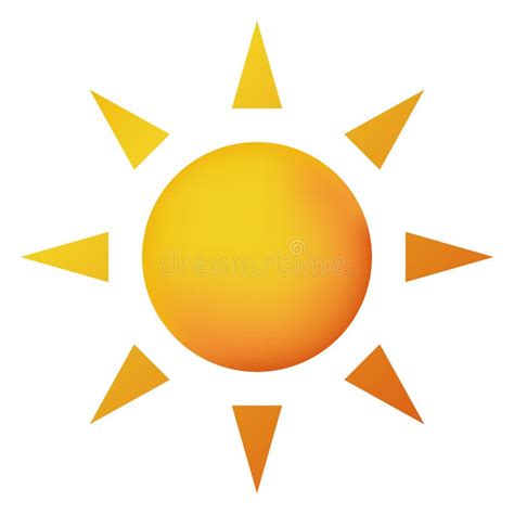 Yellow Sun Icon Solar Icon Realistic Sun Icon For Weather Design