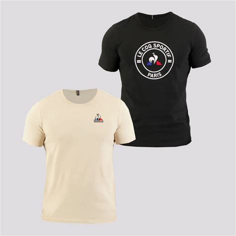 Kit De 2 Camisetas Le Coq Preta E Off White FutFanatics