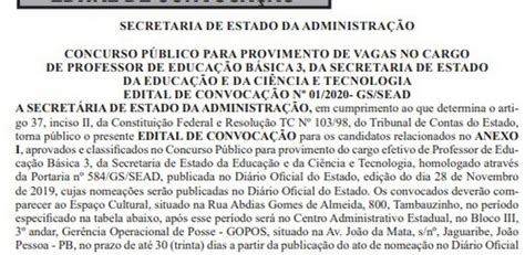 Divulgado edital de convocação para professores aprovados no concurso