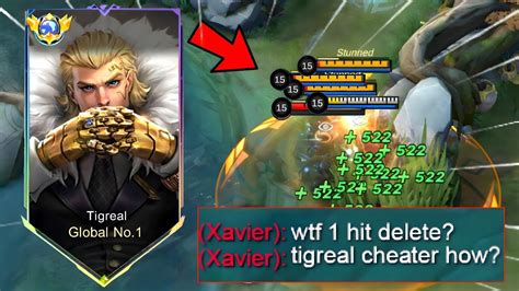 Tigreal 1 Hit Delete Build 2023😱 Cheat Or Build Youtube