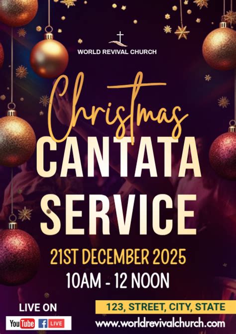 Christmas Cantata Service Flyer Template Postermywall