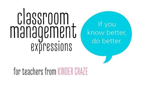 Classroom Management Expressions Kindercatchphrase