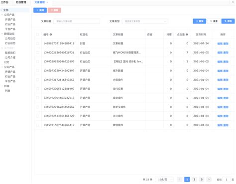 铭软・铭飞官网・低代码开发平台・免费开源java cms・后台快速使用 · 铭软mcms手册