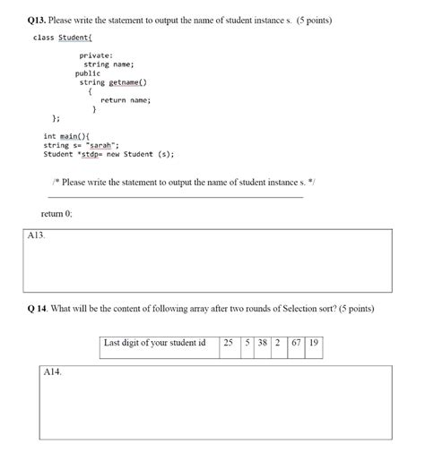Solved C For The Constructor Student Strings Is Not Chegg