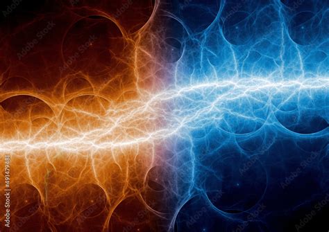 Orange Lightning Background