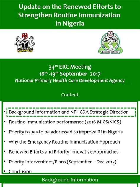 Update On Renewed Effort To Strengthen Routine Immunization Pdf