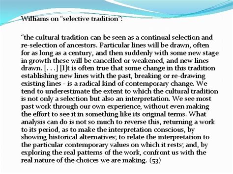 Raymond Williams Culture Is Ordinary 1958 The Analysis