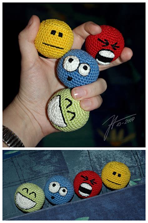 The Crocheted Stressball Set By Janey In A Bottle On Deviantart