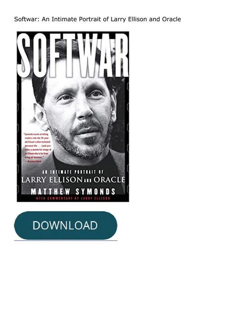 {ebook} Download Softwar An Intimate Portrait Of Larry Ellison And Oracle