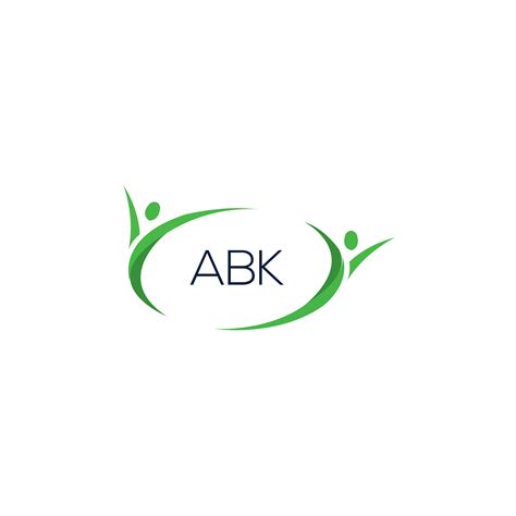 Abk Letter Logo Design On White Background Abk Creative Initials