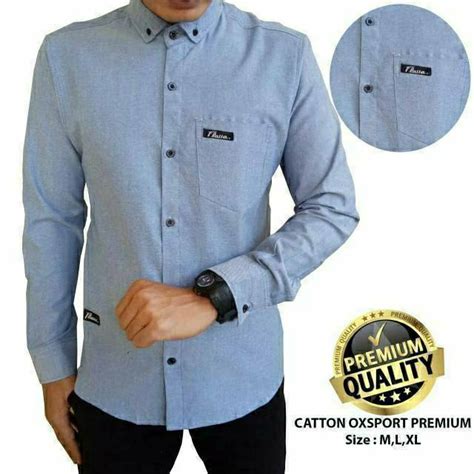 Jual Kemeja Pria Mens Polosan Lengan Panjang Coolman Pakian Pria Casual