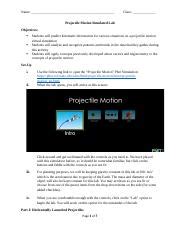 Understanding Projectile Motion Simulation Lab Virtual Course Hero