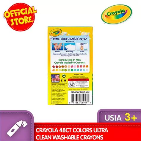 Jual Toyspedia Crayola 48ct Colors Ultra Clean Washable Crayons