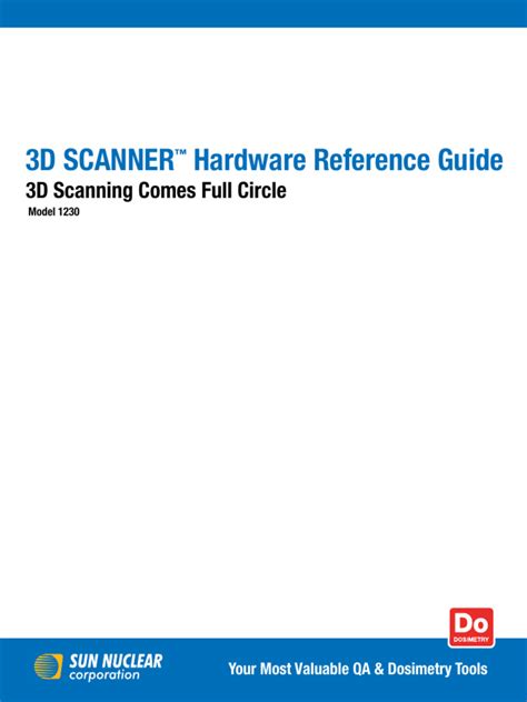 1230066q 3d Scanner Hardware Reference Guide S Pdf Radiation 1230066q 3d Scanner Hardware Reference Guide S Pdf Radiation