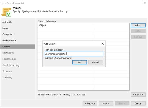 Specifying Directories To Back Up Veeam Agent Management Guide