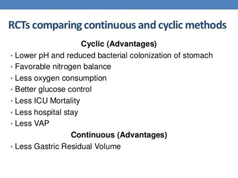 Intermittent Bolus Feeding Versus Continuous Enteral Feeding