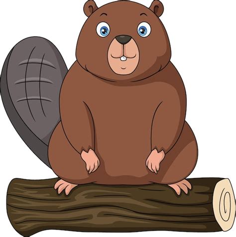 Premium Vector Cute Chipmunk Cartoon On Wooden