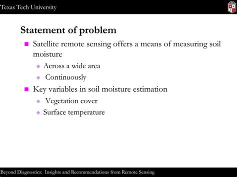 Remote Sensing Based Soil Moisture Detection PPTX