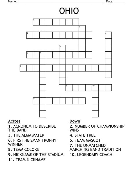Ohio Port City Crossword Prntbl Concejomunicipaldechinu Gov Co