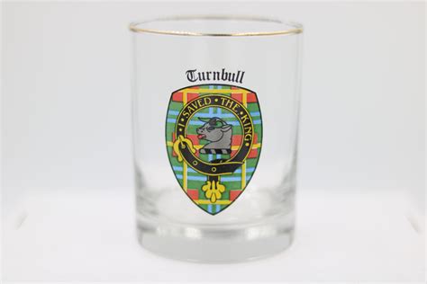 Turnbull Clan Crest Glass Grandfather Scottish