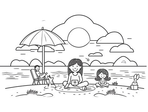 Colorful Summer Fun Coloring Page