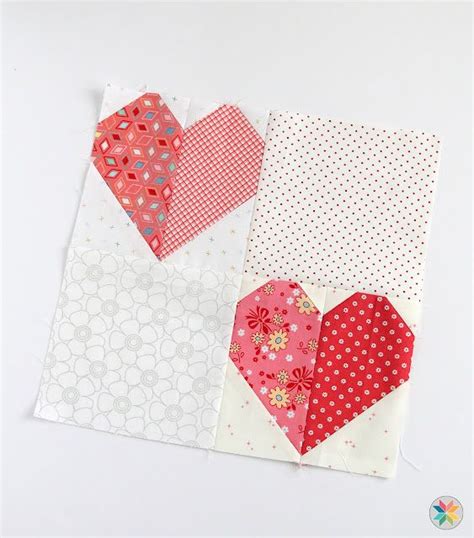 Build A Heart Quilt Block Tutorial Heart Quilt Pattern Heart Quilt Quilt Block Tutorial