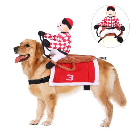 Halloween Jockey Saddle Dog Horse Costume Crawlpaw