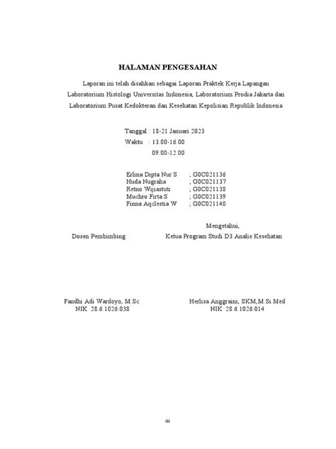 Laporan Praktek Kerja Lapangan Mentah Pdf
