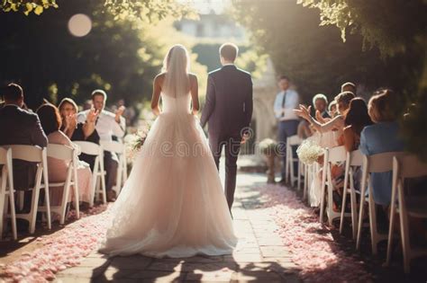 Wedding Ceremony And Celebration Bride And Groom Bride And Groom Are