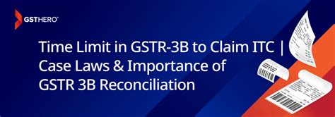 Itc Claim In Gstr 3b Importance Of Gstr 3b Reconciliation