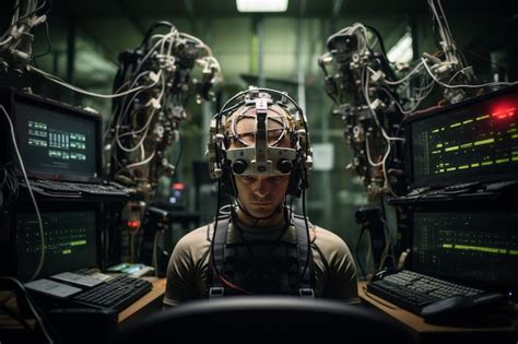 Premium AI Image Brain Computer Interface Lab Generative AI