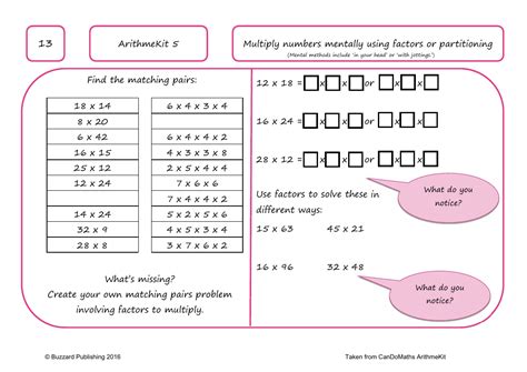 Multiply Numbers Mentally Using Factors Or Partitioning Maths Year 5
