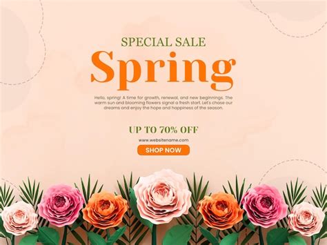 Plantilla De Banner De Redes Sociales De Venta Especial De Primavera